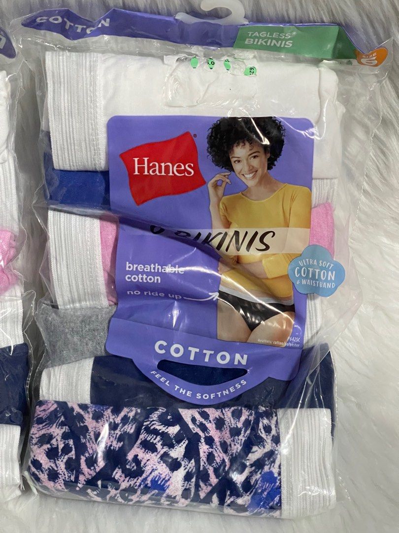 Original Hanes 6 Pack Cotton Bikinis Womens Fashion Undergarments