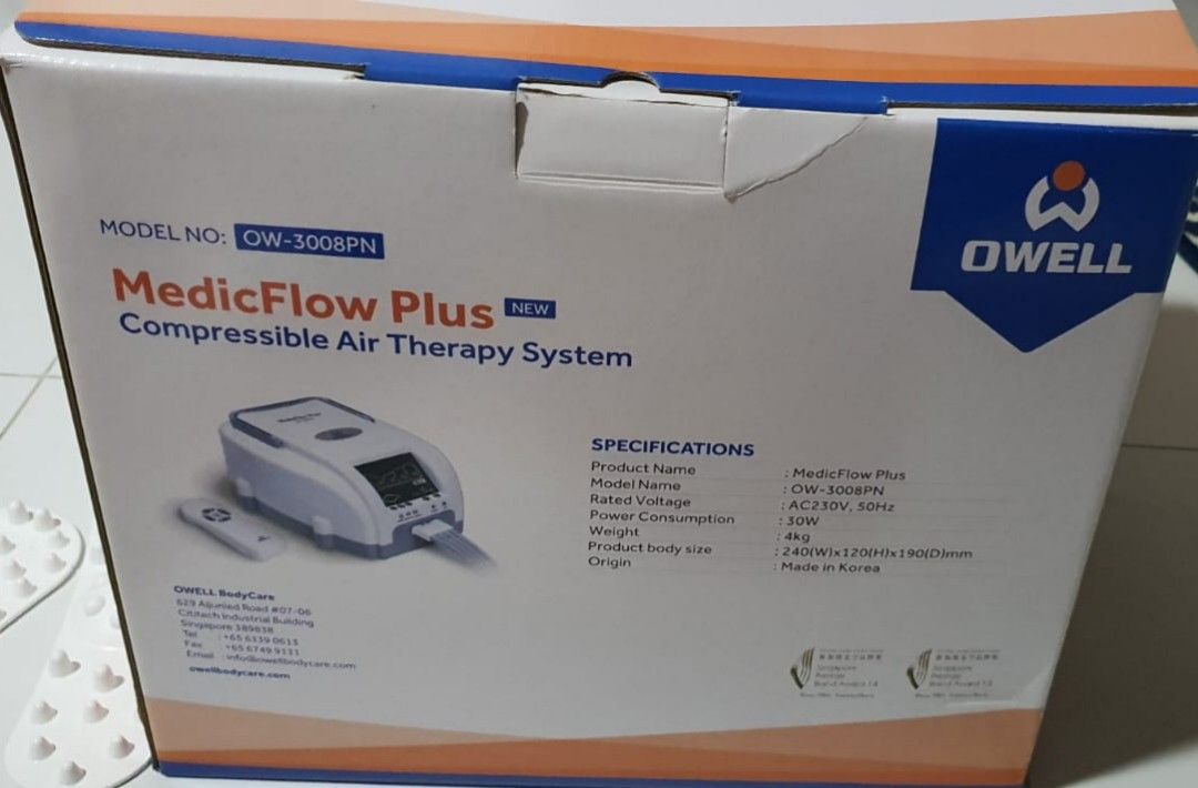Owell MedicFlow Plus Compressible Air Therapy System, Beauty & Personal ...