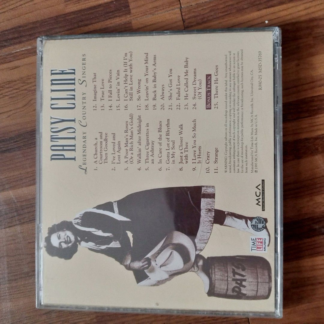 Patsy Cline (Legendary Country Singers), Hobbies & Toys, Music & Media ...
