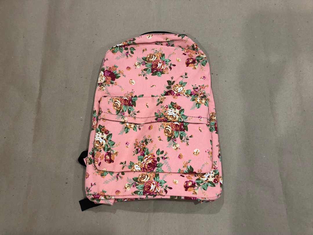 Pink Floral Backpack from Singapore Pre-loved, Women's Fashion, Bags ...