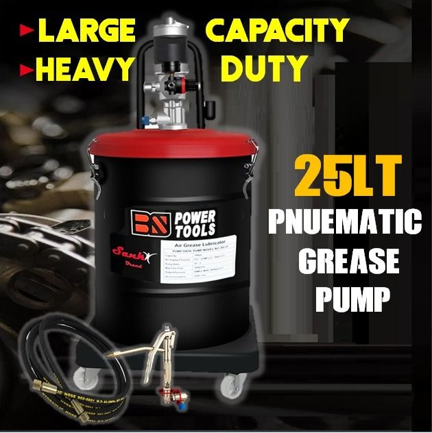 PNEUMATIC GREASE PUMP 25LT/ AIR GREASE LUBRICATOR 25LT- INDUSTRIAL ...