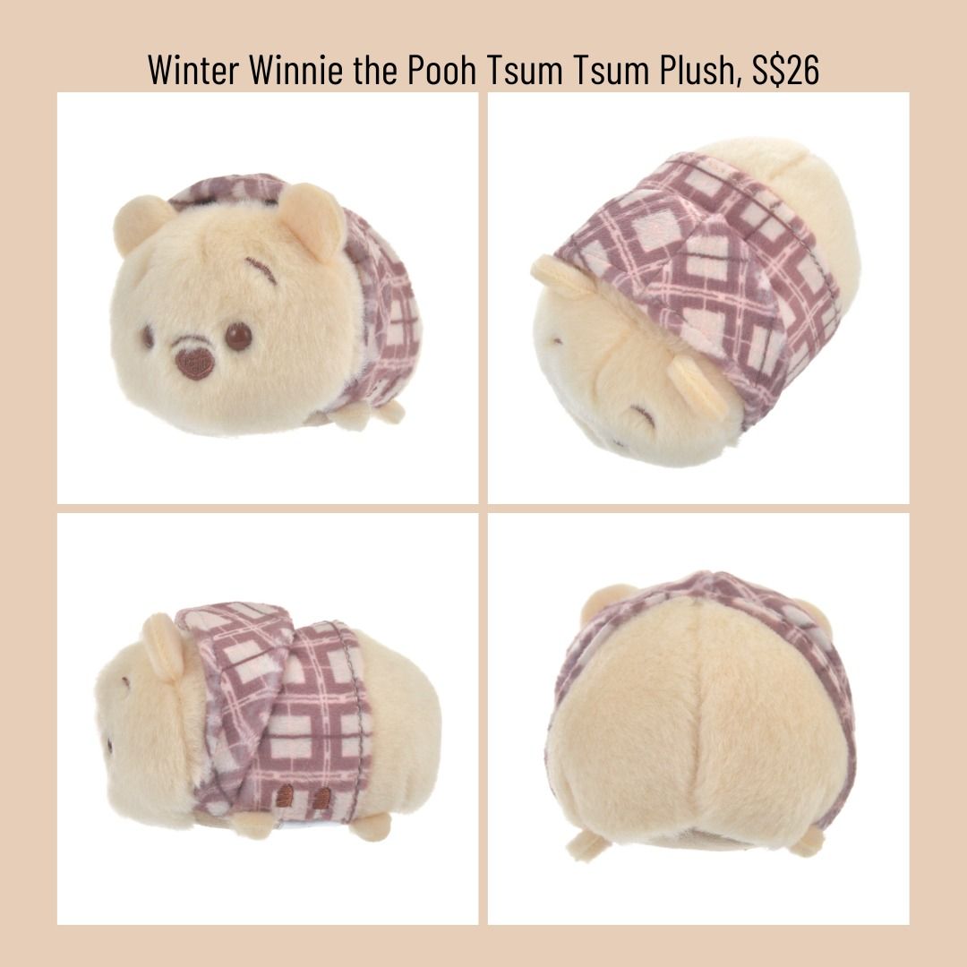 (PO) Authentic Japan Disney 2022 Winter White Pooh Tsum Tsum Collection, Hobbies & Toys, Toys ...
