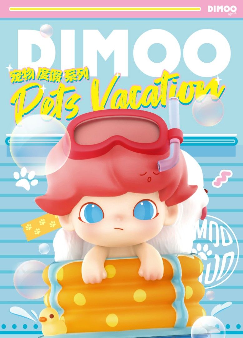 Popmart Dimoo World Pets Vacation full set with secret, Hobbies & Toys ...