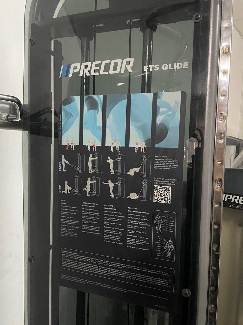 Precor FTS Glide Functional Trainer gym cable cross home strength ...