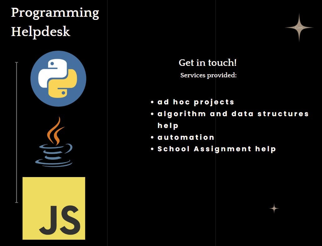 Programming Help Pythonjavajavascript Business Services It And Programming On Carousell