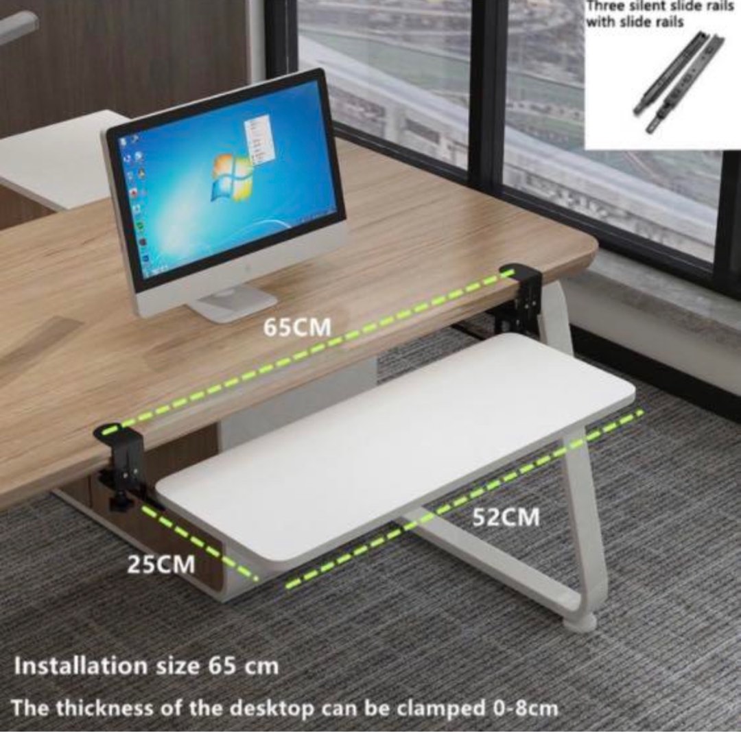 Punch-Free Sliding Rail Keyboard Rack keyboard tray table extension ...