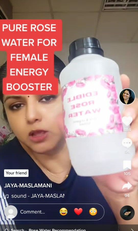 EDIBLE ROSE WATER 500ML, Health & Nutrition, Health Supplements, Health ...