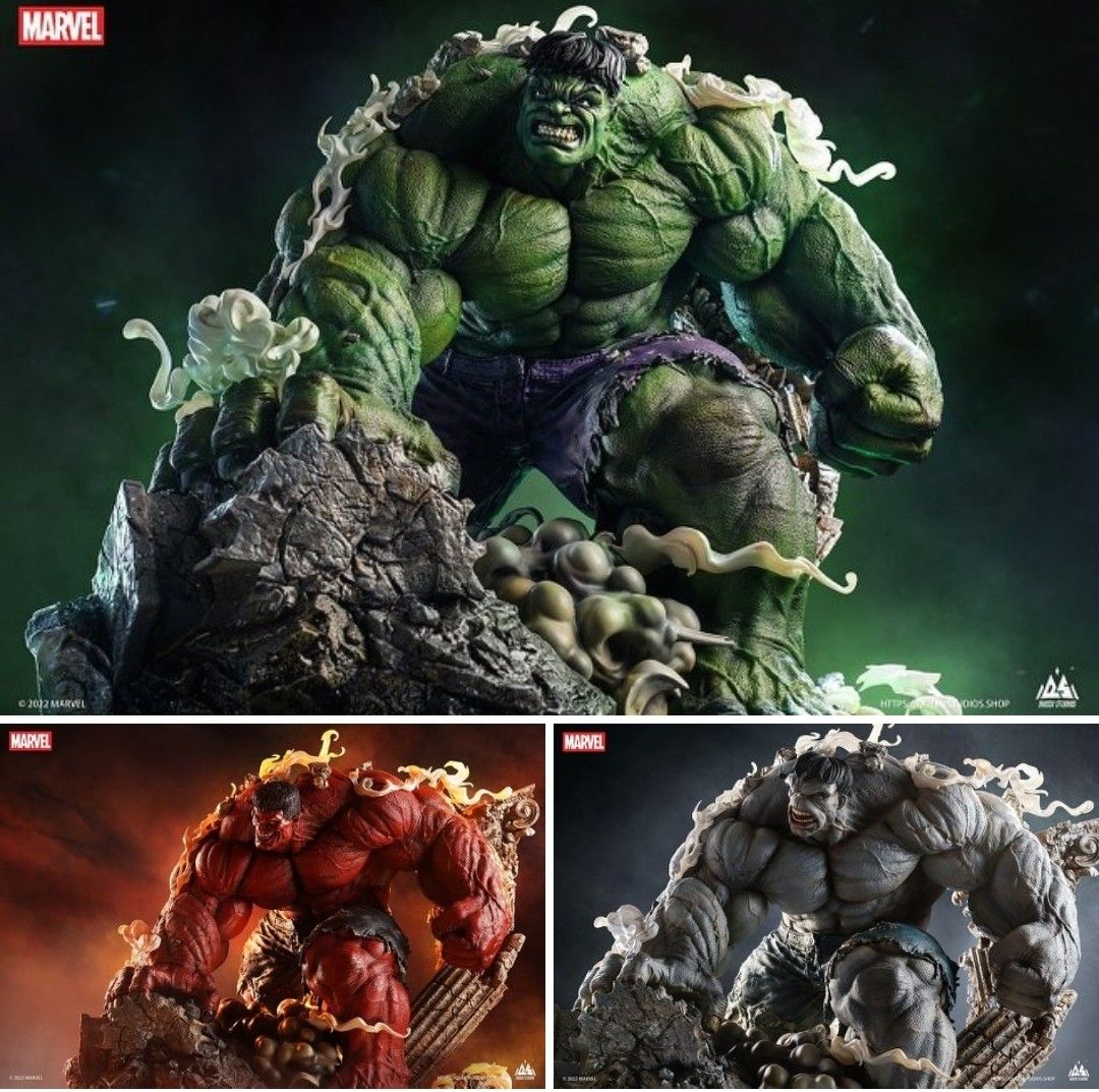 Queen Studio 1/4 Scale Hulk Statue Green Grey Red, Hobbies & Toys, Toys ...