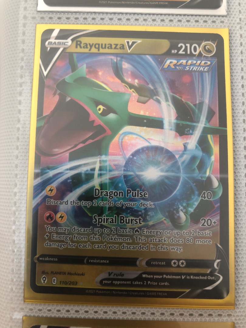 Rayquaza v, Hobbies & Toys, Toys & Games on Carousell