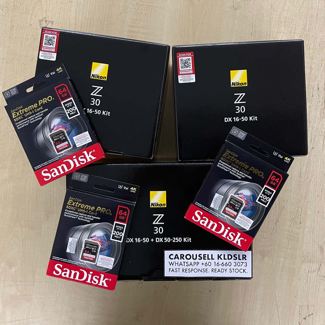 (READY STOCK) NIKON Z30 + DX 16-50 KIT + DX 50-250 KIT (NIKON MALAYSIA WARRANTY), Photography ...