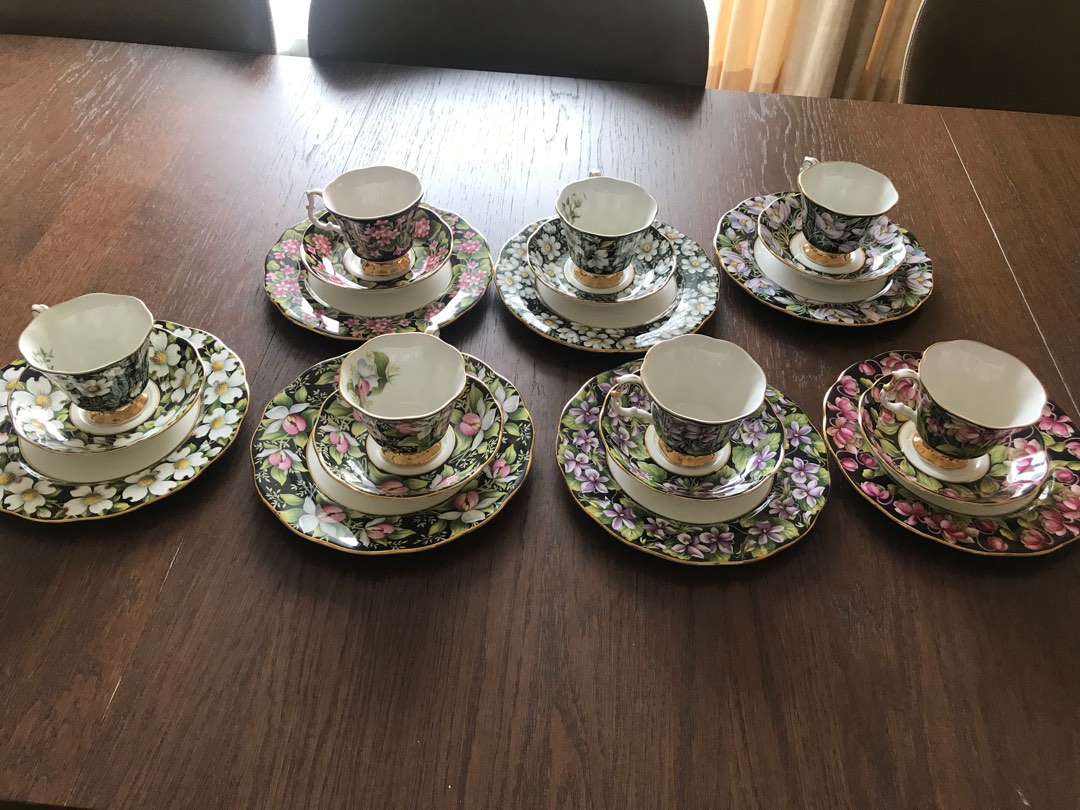 Royal albert England cake plates and tea set, Furniture & Home Living ...