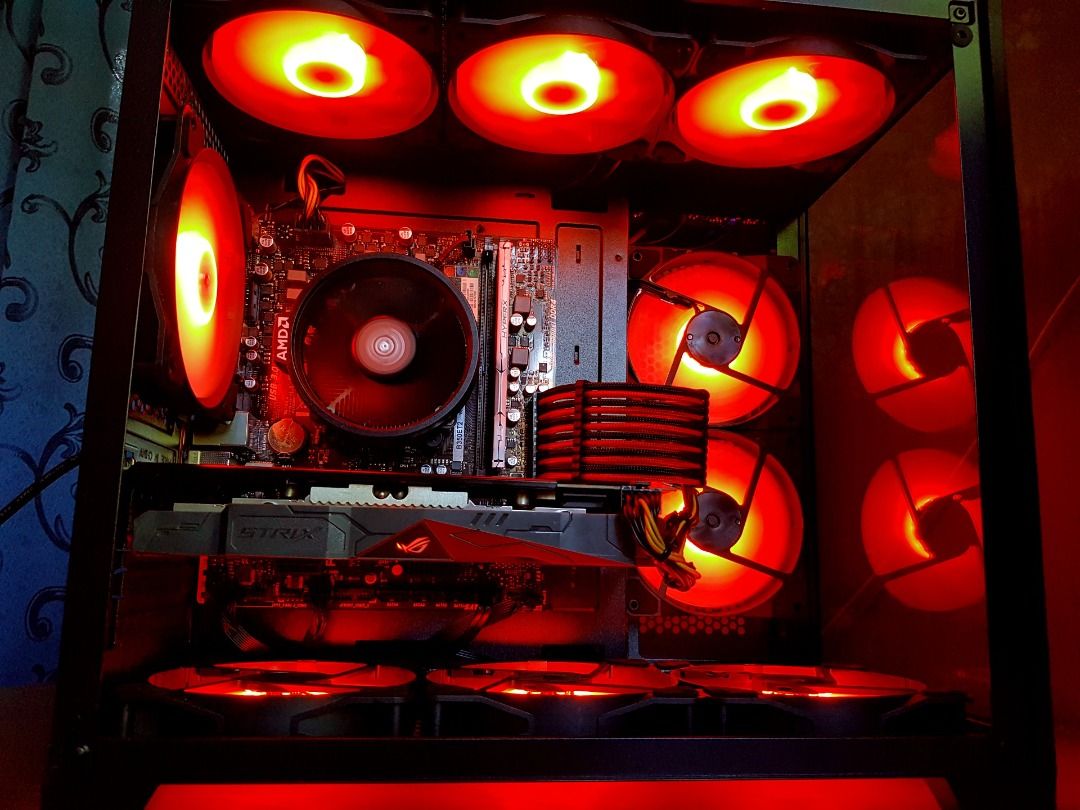 Ryzen 5 Gaming Rig w/ 8 GB ROG Strix GPU, w/ Receipt & Store Warranty ...