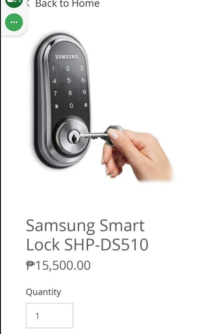 Samsung Smart Door Lock, Furniture & Home Living, Security & Locks ...