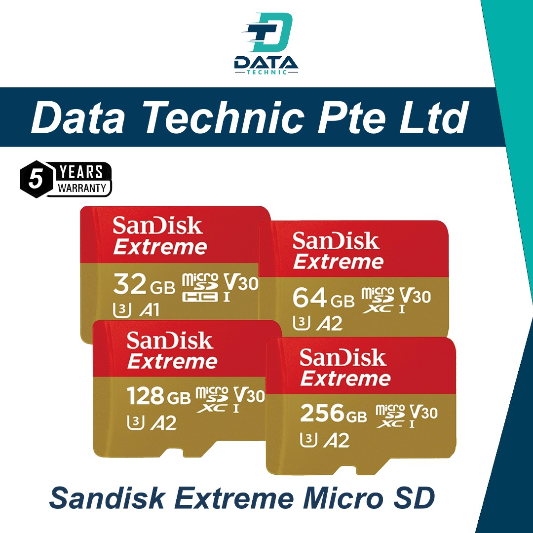Sandisk Extreme MicroSD 32GB I 64GB I 128GB I 256GB I 400GB I 512GB I ...