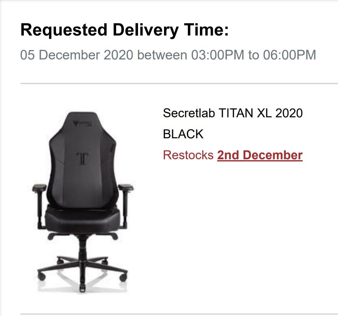 Secretlab Secret Lab Titan Stealth XL 2020 Black Leather, Furniture ...
