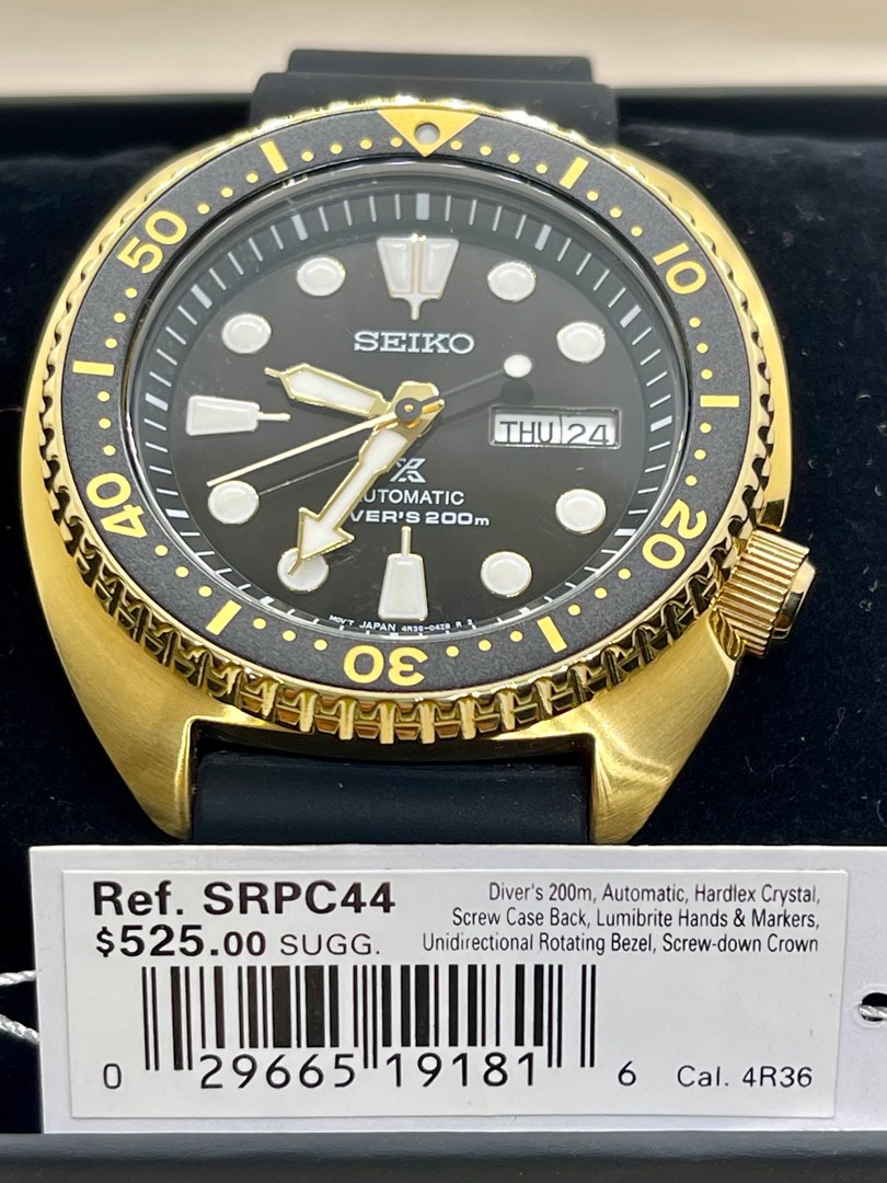 Seiko Prospex SRPC44 Gold Turtle, Men's Fashion, Watches & Accessories ...