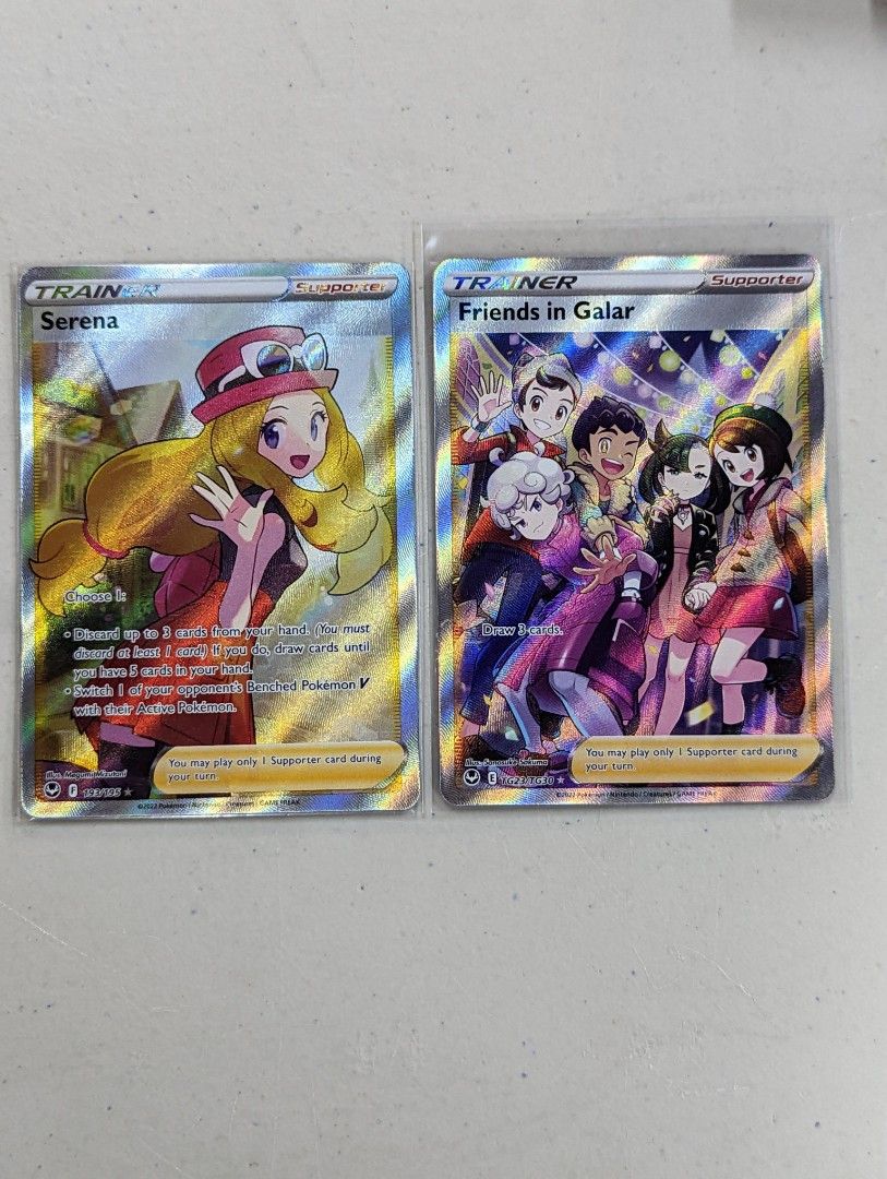 Serena & Friends of Galar Trainer Cards Silver Tempest Pokemon TCG ...