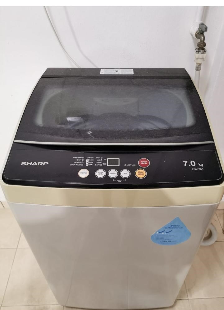 Sharp top load washing machine 7kg, TV & Home Appliances, Washing ...
