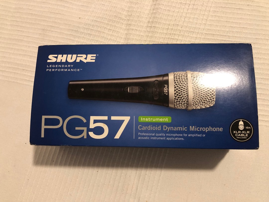 Shure PG57 Instrument Microphone, Audio, Microphones on Carousell
