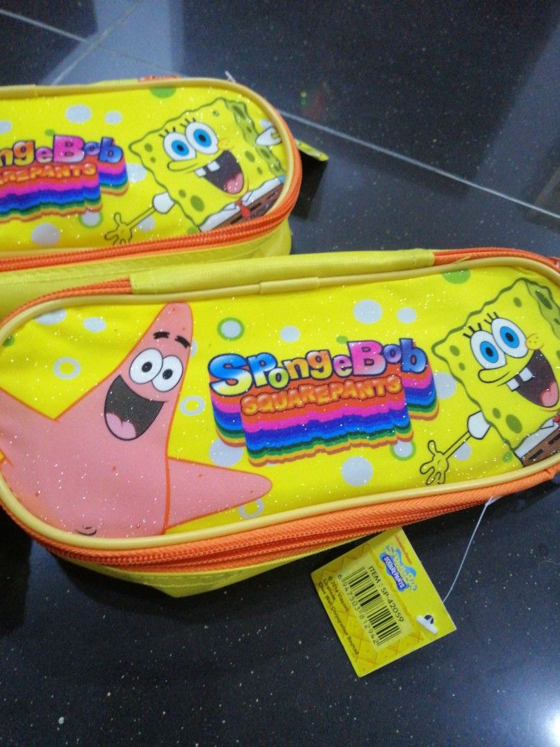 Spongebob Glittering Pencil Case, Hobbies & Toys, Stationery & Craft ...