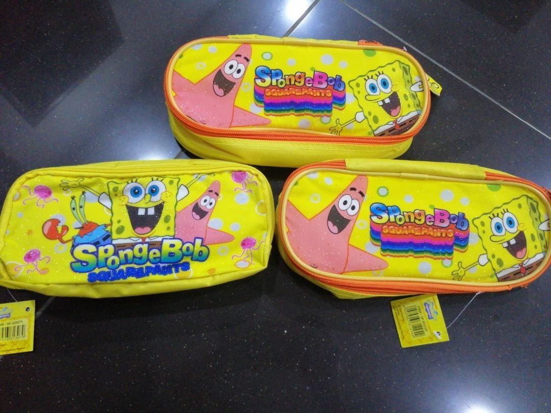 Spongebob Glittering Pencil Case, Hobbies & Toys, Stationery & Craft ...