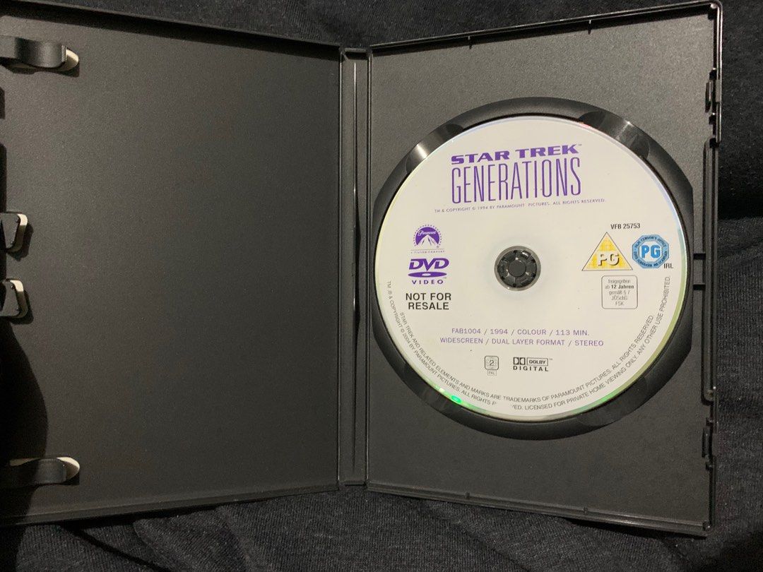 STAR TREK GENERATIONS DVD 1994, Hobbies & Toys, Music & Media, CDs ...