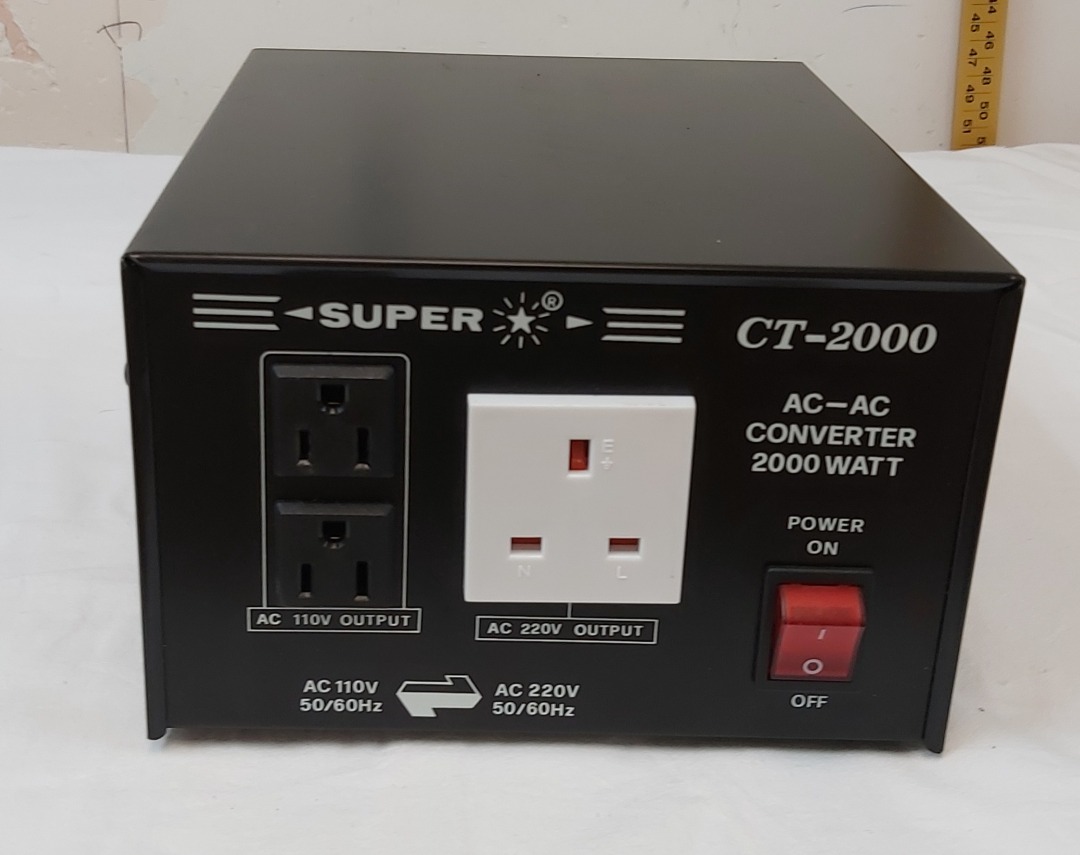 Super CT-2000, 110-220, AC-AC Converter 2000Watt, 音響器材, Soundbar、揚聲器、藍牙喇叭、耳擴 - Carousell