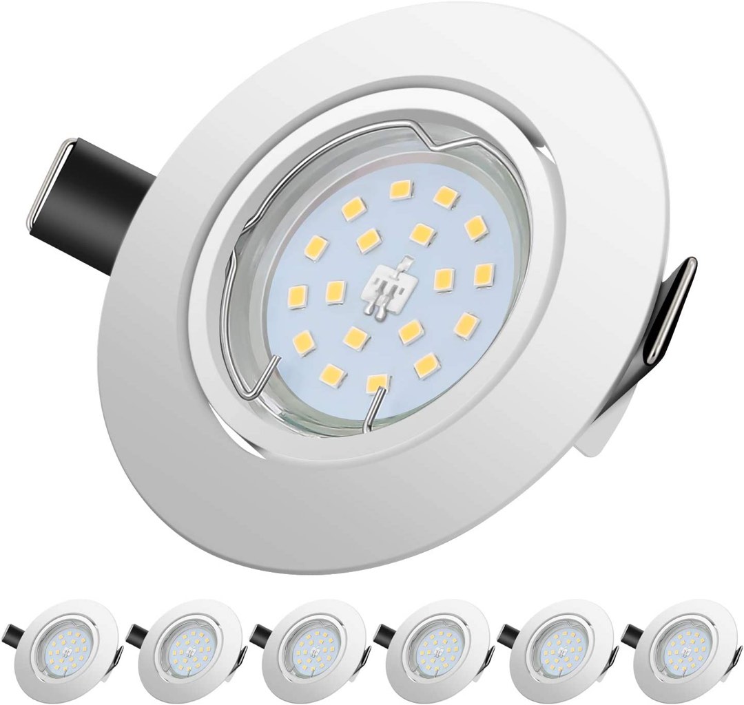 Supion LED Recessed Ceiling Light Spotlight Spot, 5 W Replaces 60 W ...