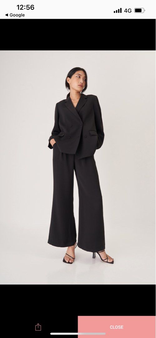 TCL Lisa Oversized Blazer in Black, Women's Fashion, Tops, Longsleeves ...