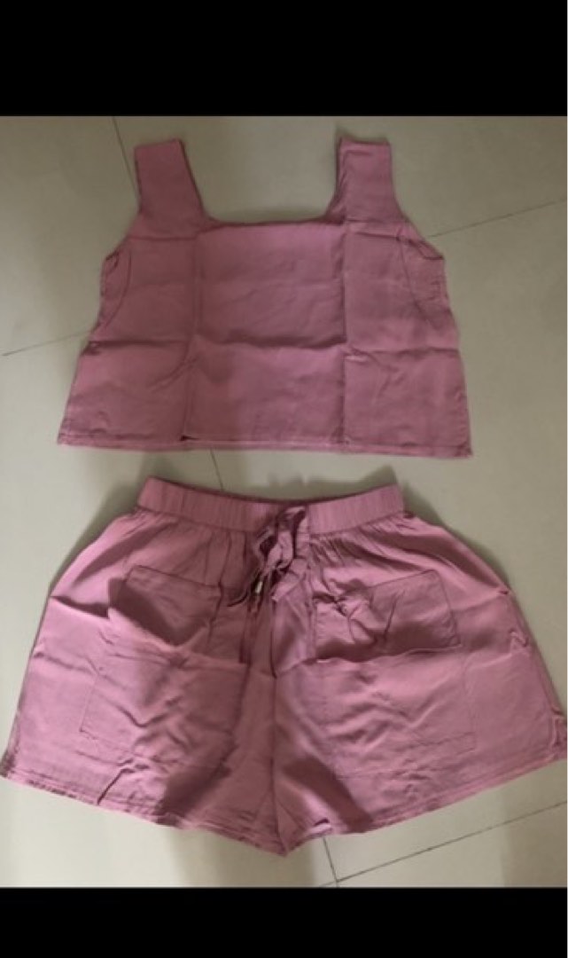 Terno/Coords Old Rose Top and Shorts, Women's Fashion, Dresses & Sets ...