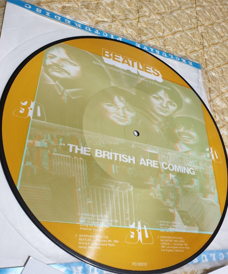 The Beatles 3D Picture Disc Limited Edition, Hobbies & Toys, Music ...