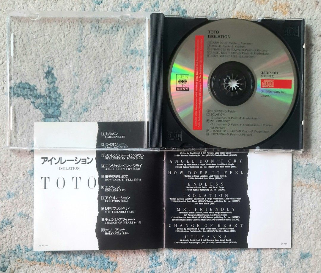 Toto - Isolation CD, Hobbies & Toys, Music & Media, CDs & DVDs on Carousell