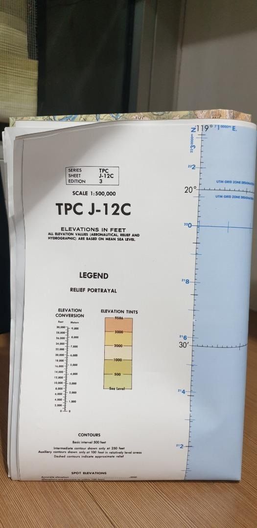TPC J12C Map 1:500,000 w/ CYA Rotating Plotter and Flight Computer ...