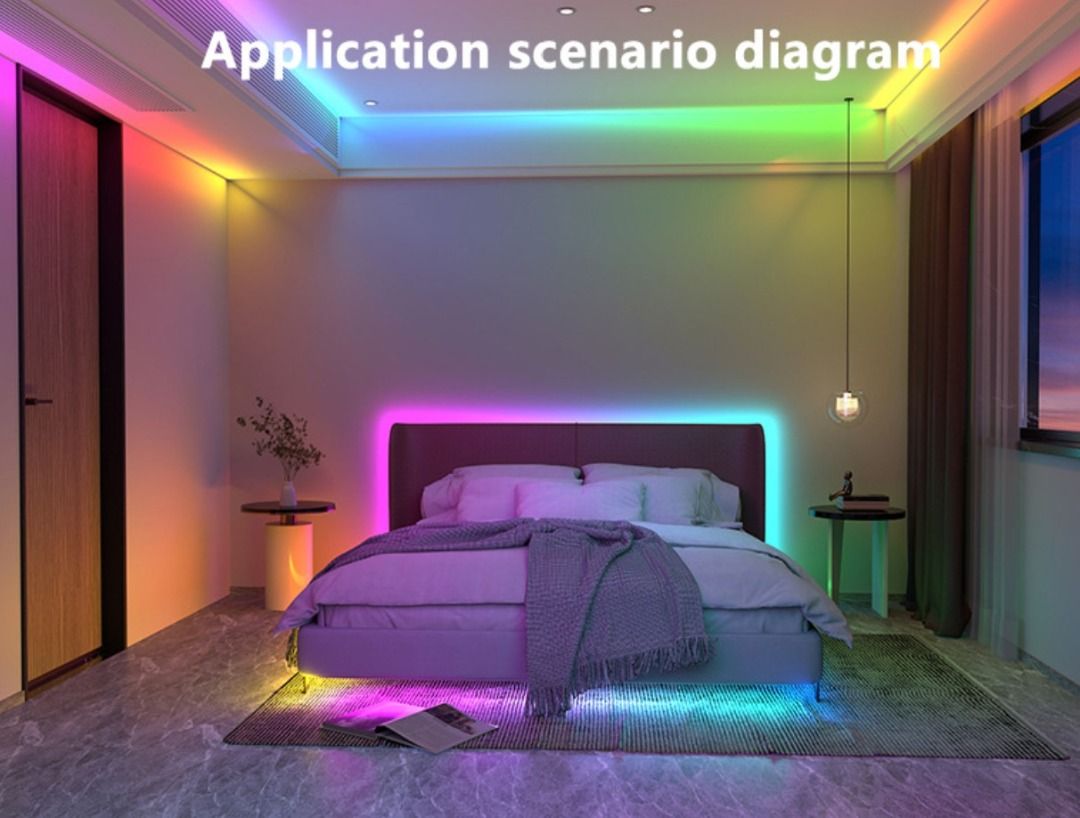 TV Background Light Colorful Pickup Light Wifi Bluetooth Music Smart ...