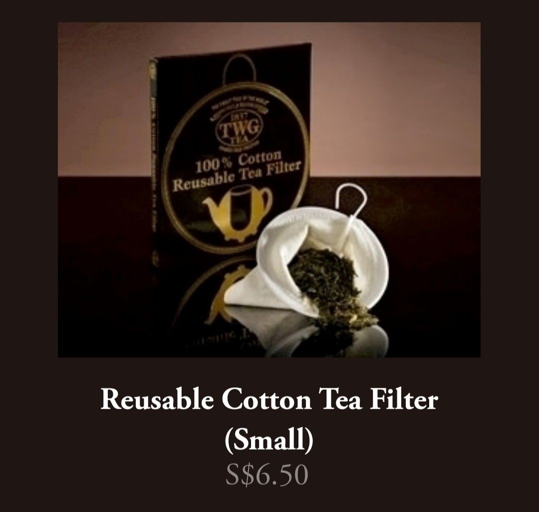 TWG 100% REUSABLE TEA FILTER (SMALL SIZE), Food & Drinks, Beverages on ...
