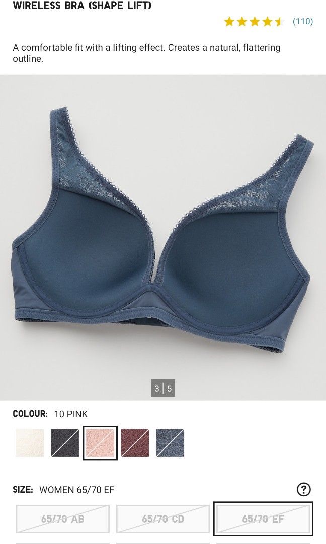 Uniqlo wireless bra (shape lift), Women's Fashion, New Undergarments ...