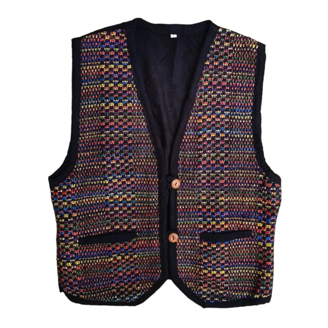 Vintage 90's Made in Japan Pattern Knit Vest., Men's Fashion, Tops ...