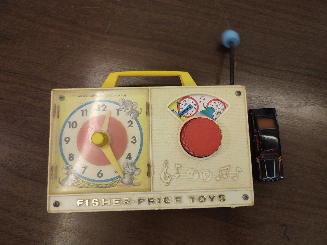 VINTAGE TOY 1971 FISHER PRICE HICKORY DICKORY DOCK WIND UP CLOCK MUSIC ...