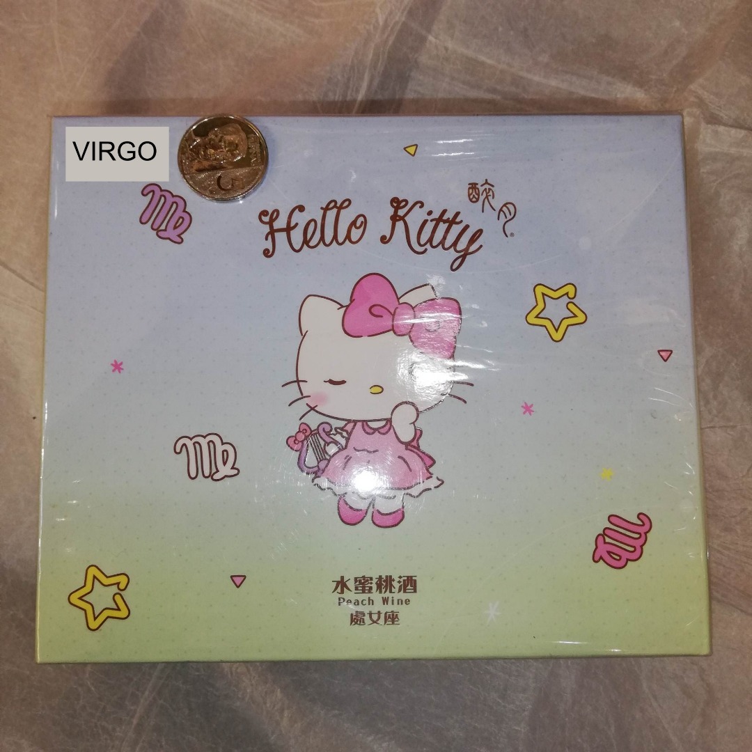Licensed VIRGO Hello Kitty Zodiac Signs Peach Wine Set, Food & Drinks ...