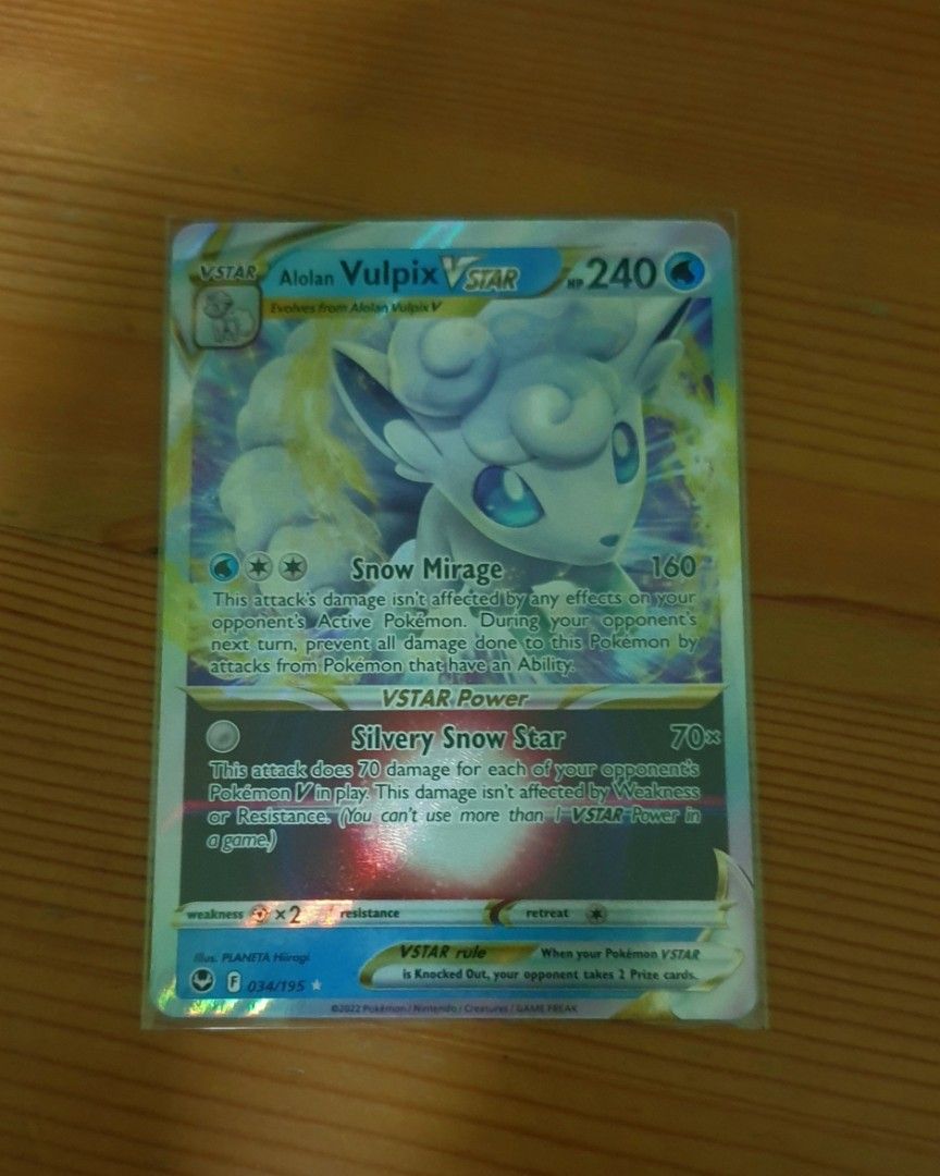 Vulpix V Star ultra rare pokemon tcg open2nego, Hobbies & Toys, Toys ...
