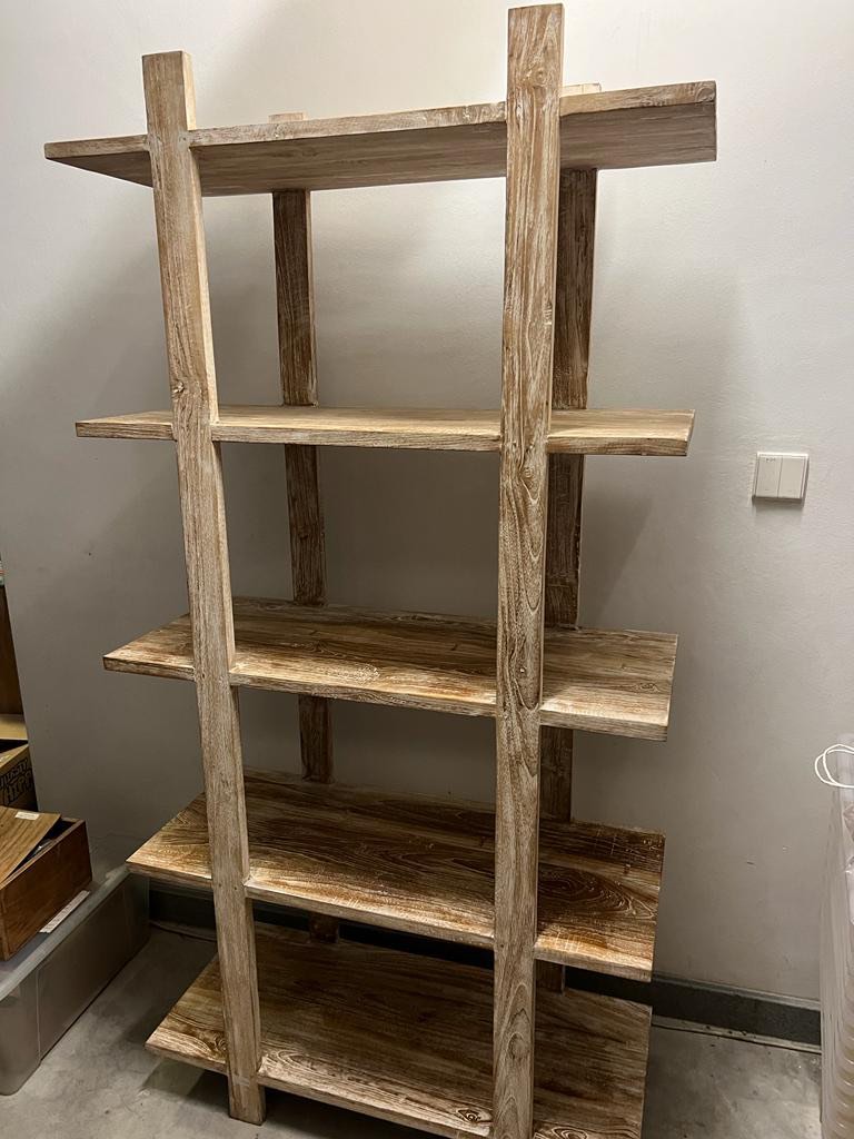 Whitewash wooden Indonesian display shelf, Furniture & Home Living ...