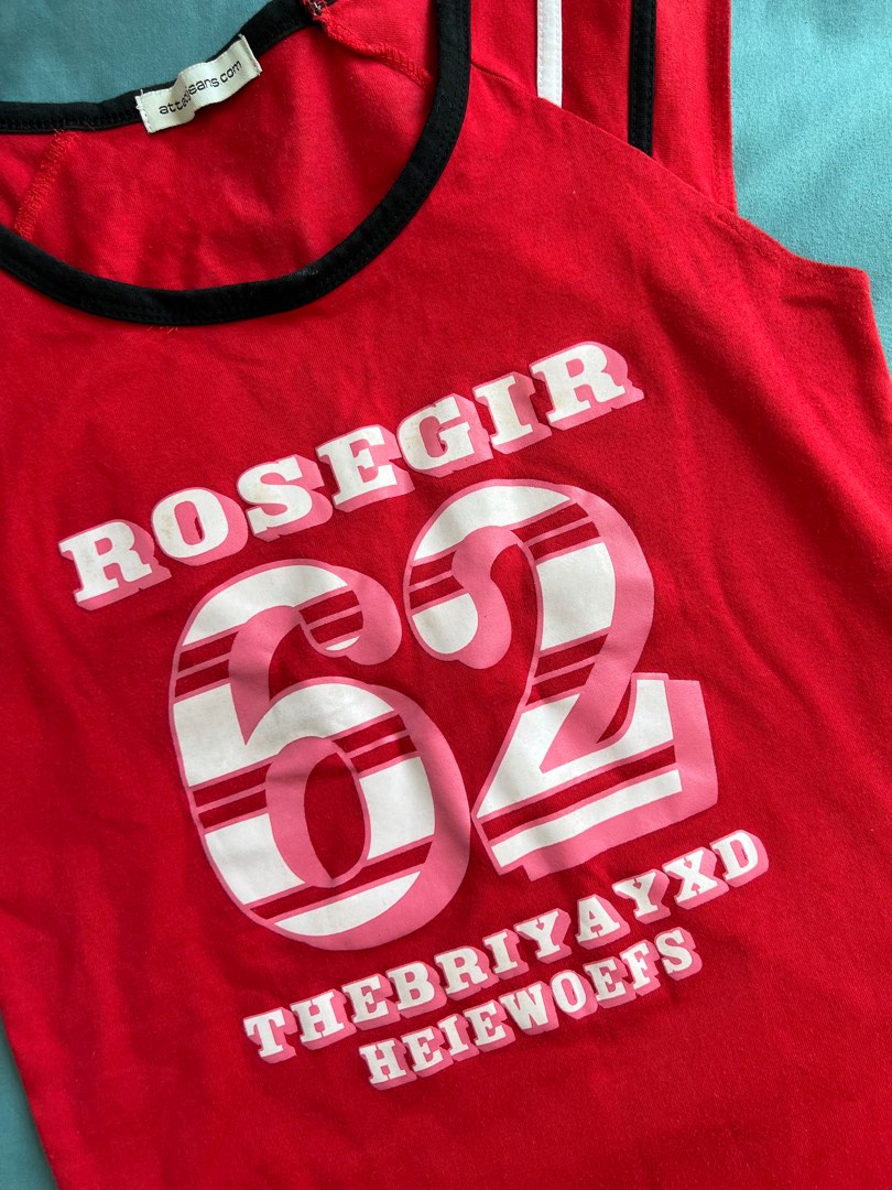 y2k vintage red tank top, Women's Fashion, Tops, Sleeveless on Carousell