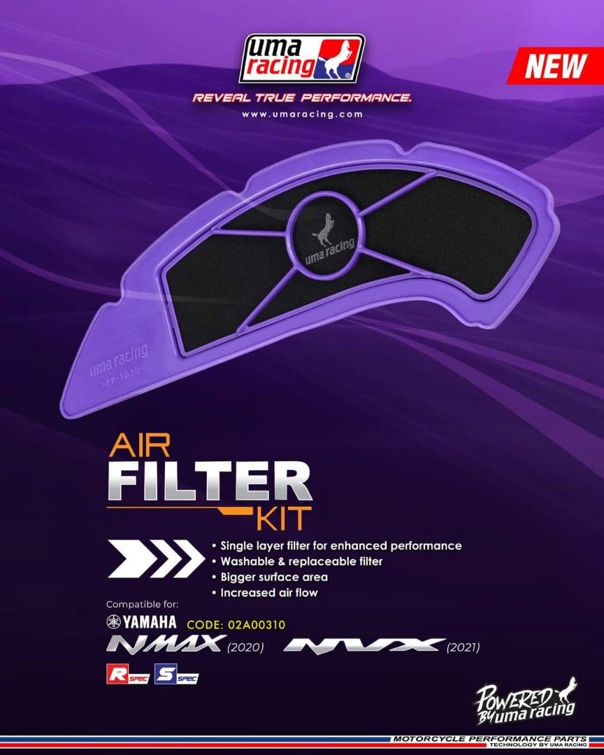 Yamaha aerox 155 v2 nmax v2 uma racing Air filter, Motorcycles ...