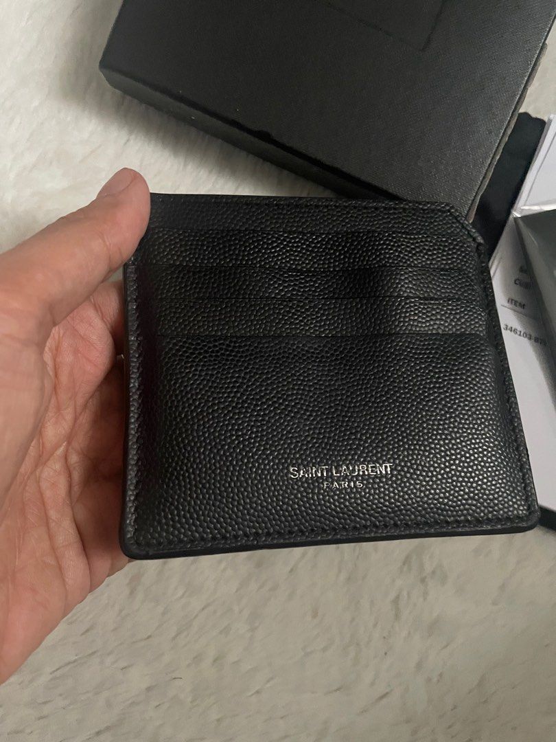YSL card holder Authentic, Barang Mewah, Tas & Dompet di Carousell