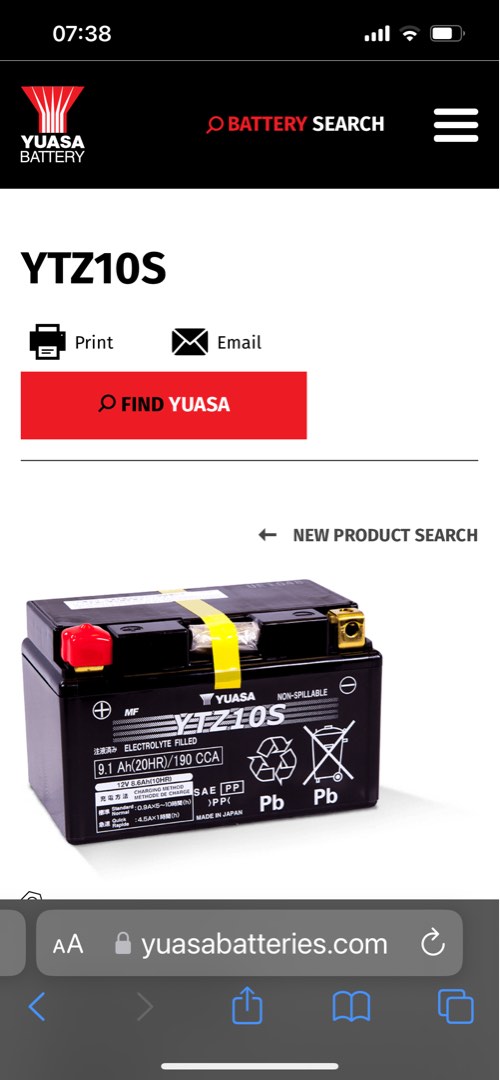 Yuasa YTZ10S, Motorcycles, Motorcycle Accessories on Carousell