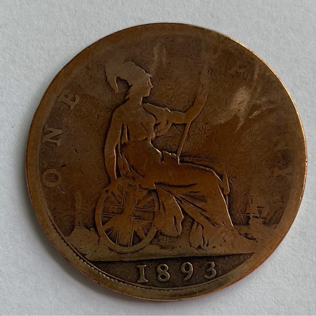1893 Queen Victoria One Penny, Hobbies & Toys, Memorabilia ...