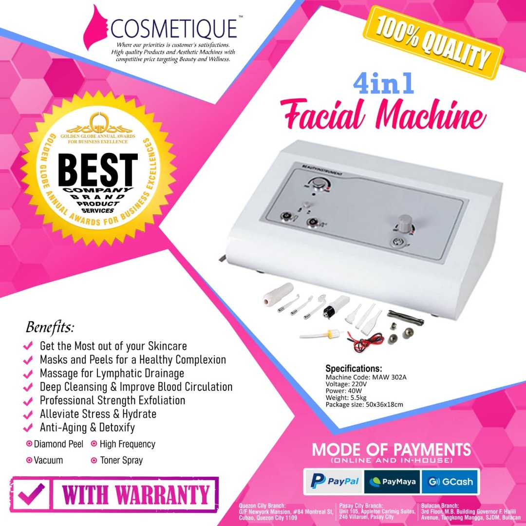 4 in 1 Facial Machine, Beauty & Personal Care, Face, Face Care on Carousell