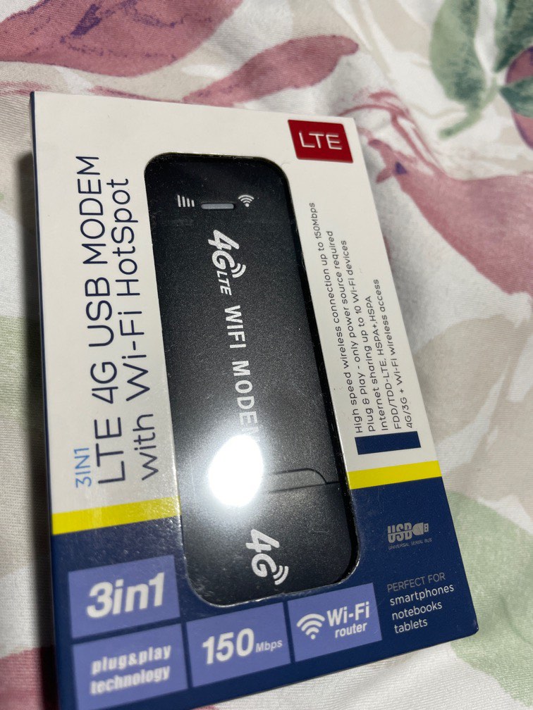 4G LTE USB Modem Network Adapter With WiFi Hotspot SIM Card 4G Wireless ...