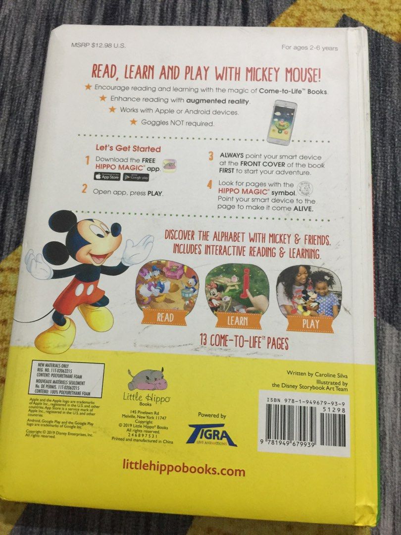 ABC & 123 with Mickey Mouse, Hobbies & Toys, Books & Magazines ...