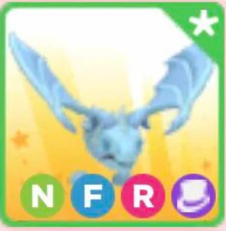 Adopt Me Neon Fly Ride Frost Dragon, Video Gaming, Gaming Accessories ...